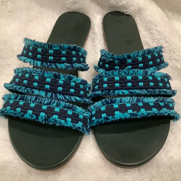 Rothy's | Shoes | Rothys The Triple Band Fabric Slides Sandals Womens 5 ...